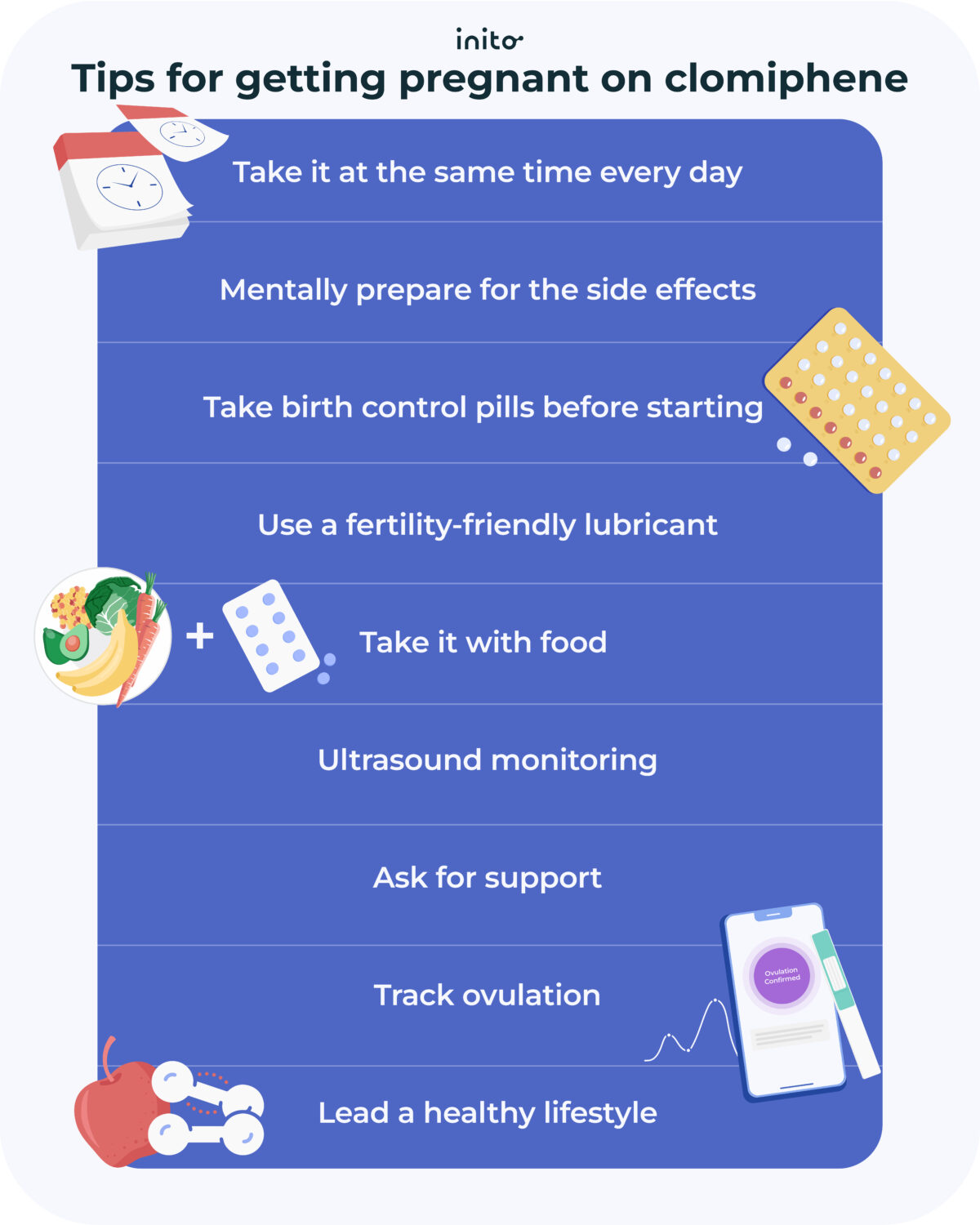 10 Tips for Getting Pregnant on Clomid® - Inito